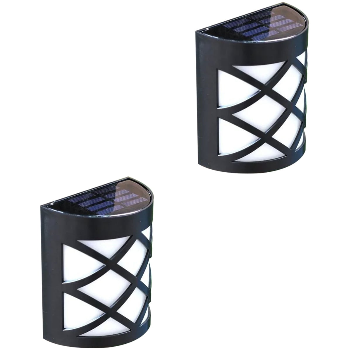 2 PCS Outdoor Motion Sensor Light Lights Solar Powered Garden Wall ...