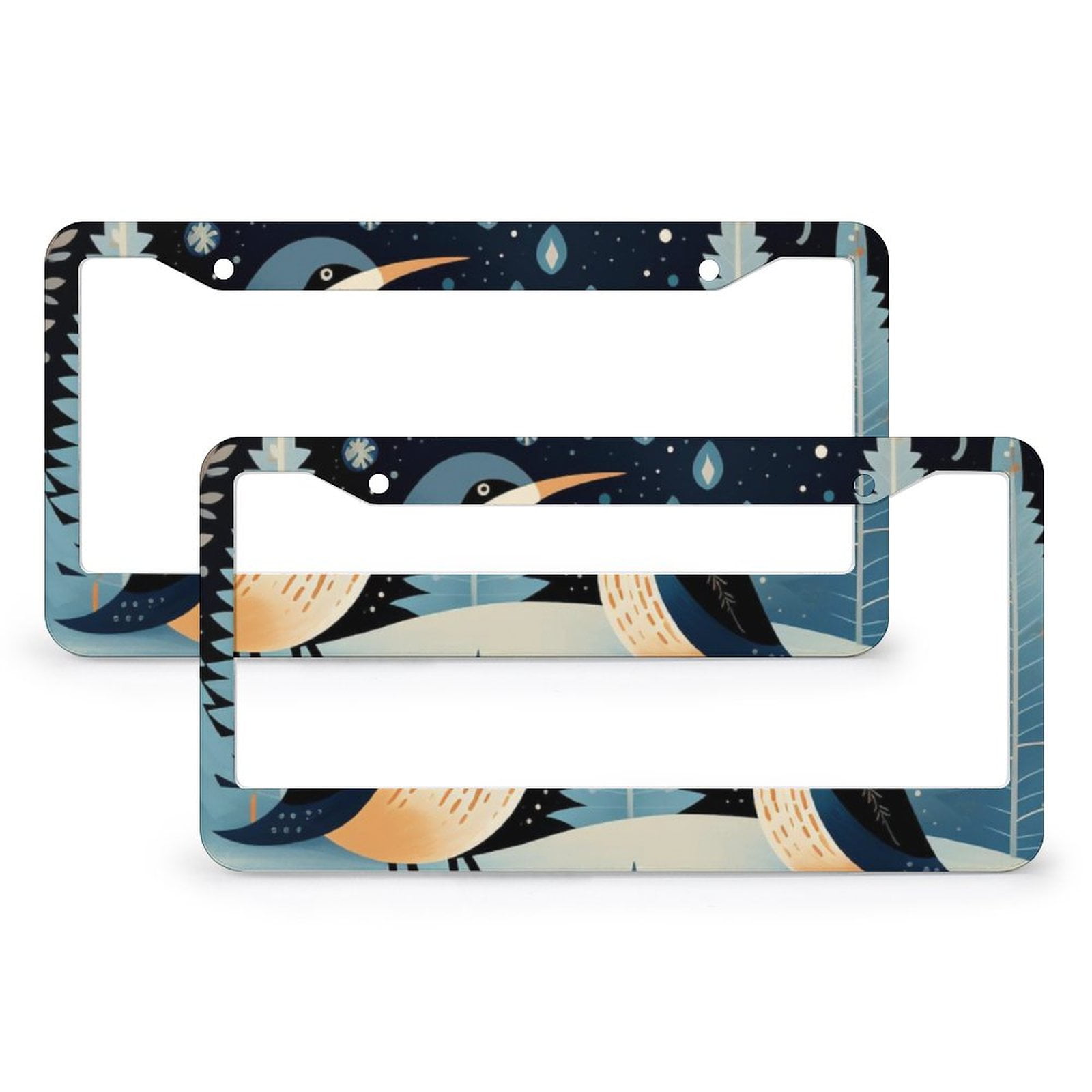 2 PCS Penguin First Christmas License Plate Frames Cute Penguins ...