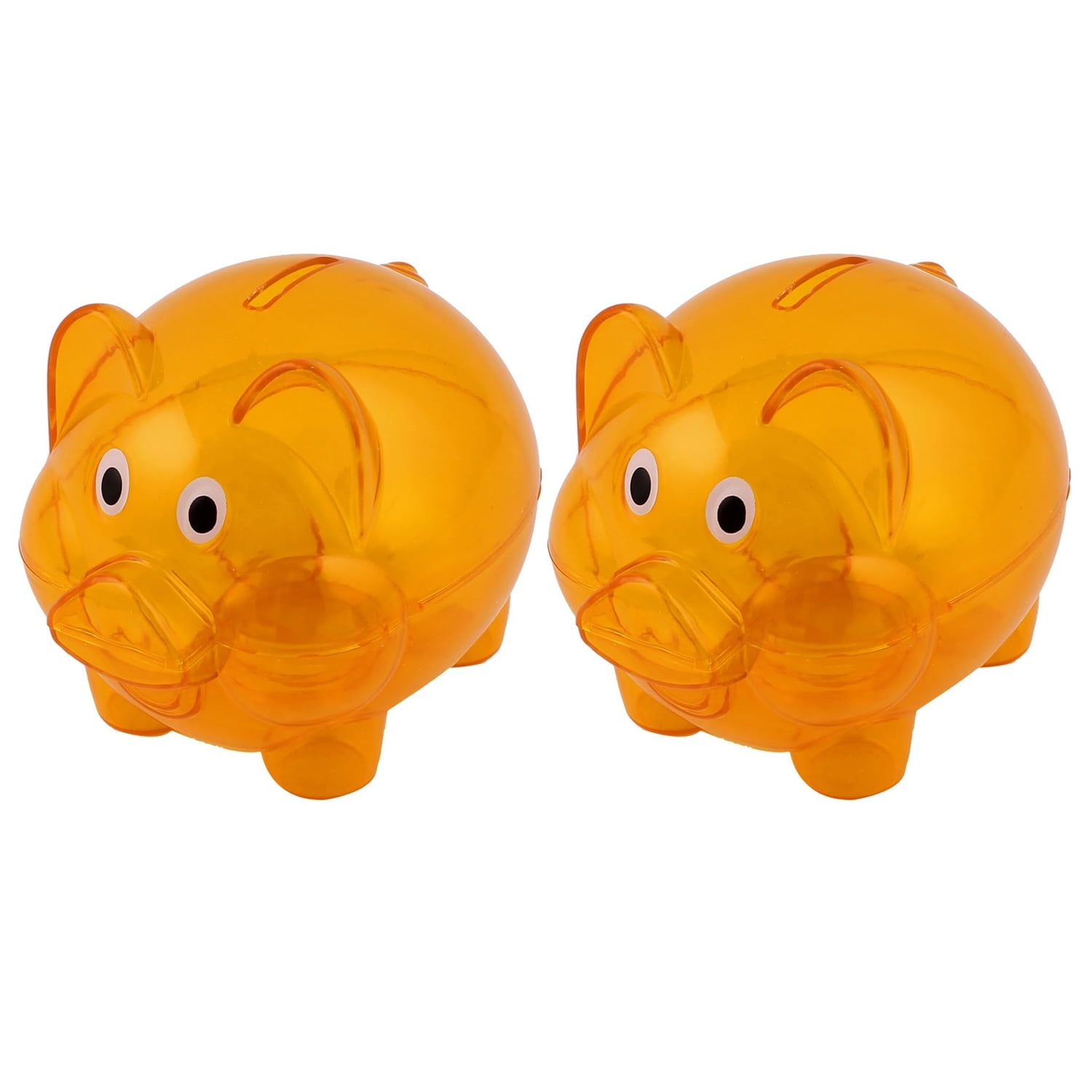 2 PCS Piggy Bank for Kids, Cash Box Transparent Plastic Piggy Money ...