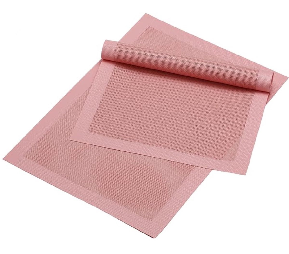 2 PCS Pink Silicone Baking Mat,Large Nonstick Kitchen Baking Sheet ...