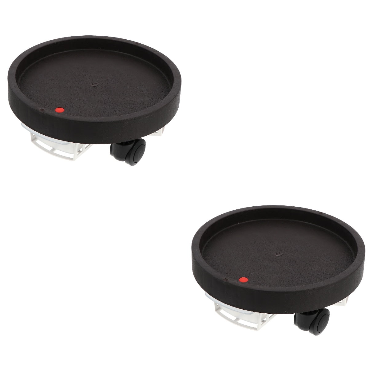 2 PCS Plant Stand Wheeled Planter Tray with Casters Pot Trolley ...