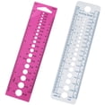 2 PCS Plastic Knitting Needle Gauge Ruler Knitting Needle Sizer ...