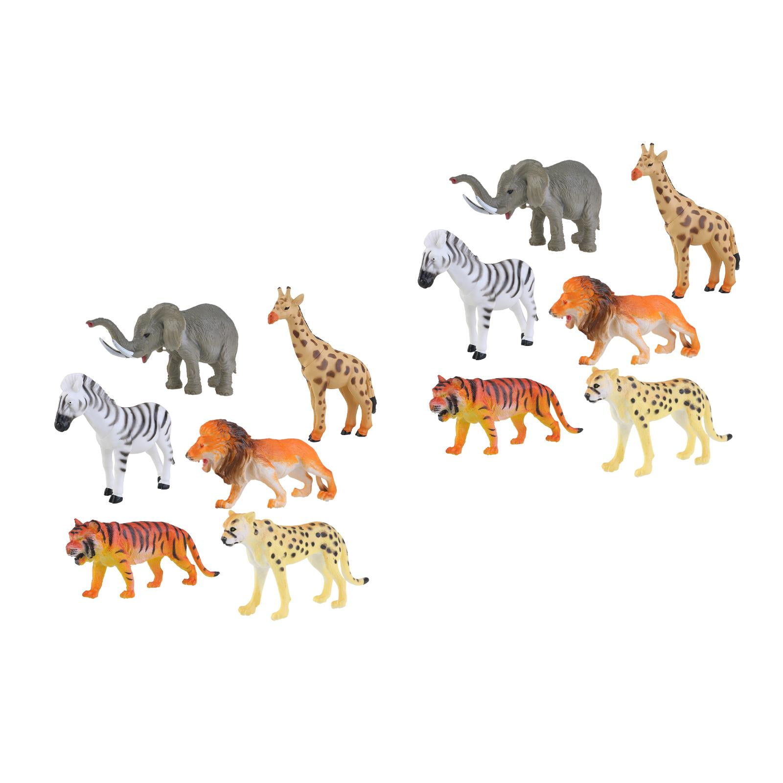 2 PCS Plastic Toy Lion and Tiger PVC Models - Walmart.com