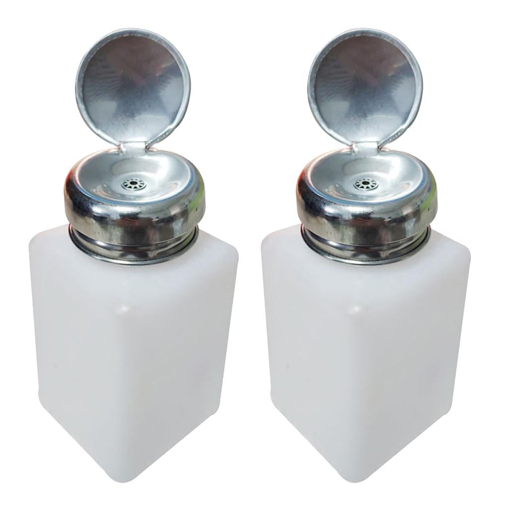2 PCS Push Down Pump Dispenser 200ml Metal Cap Push Down Empty Bottle ...
