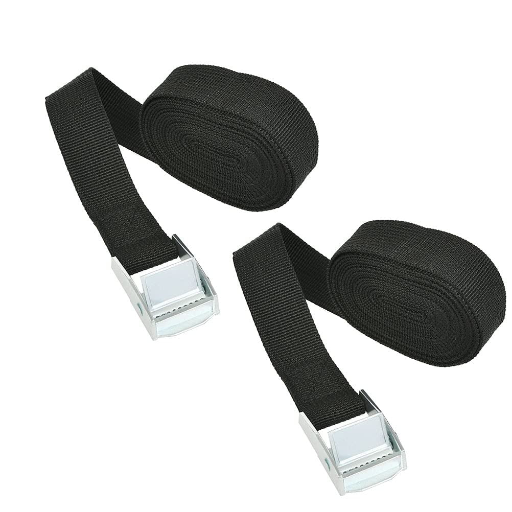 2 PCS Ratchet Tie Down Straps with Metal Buckle, 3M x 25mm Heavy Duty ...