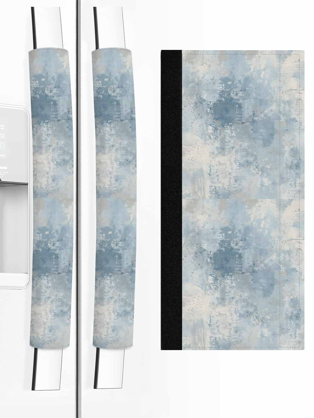 2 PCS Refrigerator Door Handle Covers, Abstract Adjustable Kitchen ...