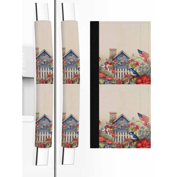2 PCS Refrigerator Door Handle Covers, American Flag Adjustable Kitchen ...