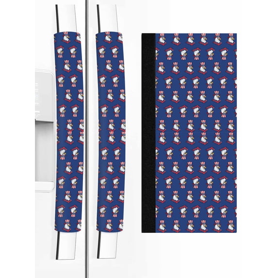 2 PCS Refrigerator Door Handle Covers, Bald Eagle Adjustable Kitchen ...