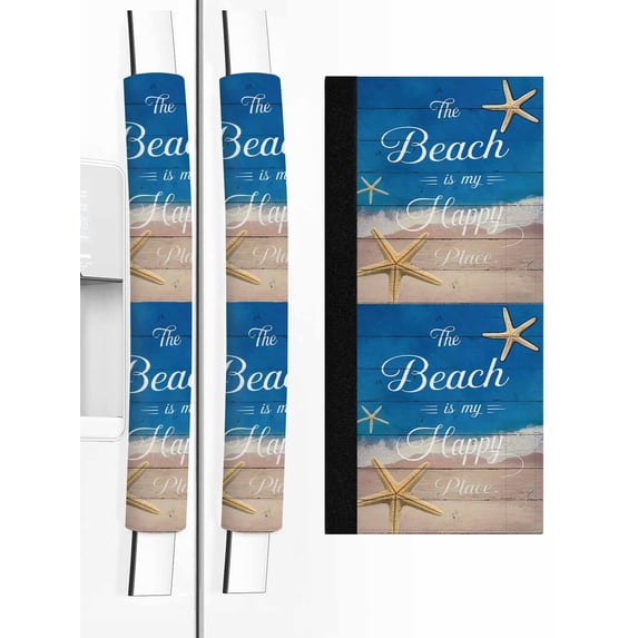 2 PCS Refrigerator Door Handle Covers, The Beach Is My Happy Place ...