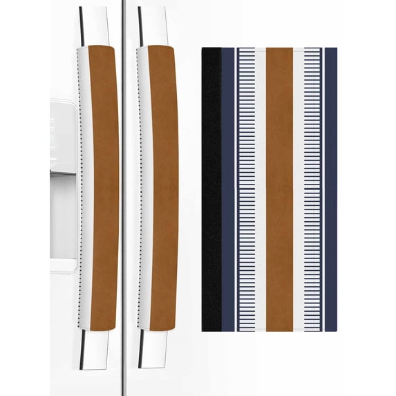 2 PCS Refrigerator Door Handle Covers, Boho Brown Adjustable Kitchen ...