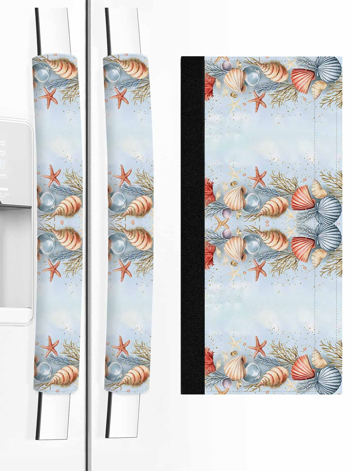 2 PCS Refrigerator Door Handle Covers, Colorful Shell Adjustable ...