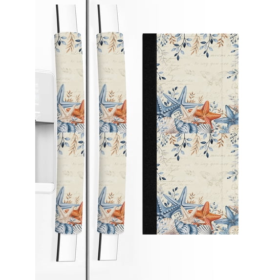 2 PCS Refrigerator Door Handle Covers, Eucalyptus Leaves Starfish ...