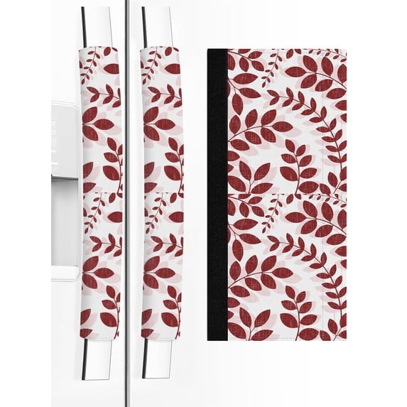 2 PCS Refrigerator Door Handle Covers, Farm Plant Leaf Adjustable ...