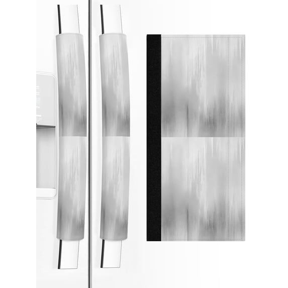2 PCS Refrigerator Door Handle Covers, Gray White Gradient Adjustable ...