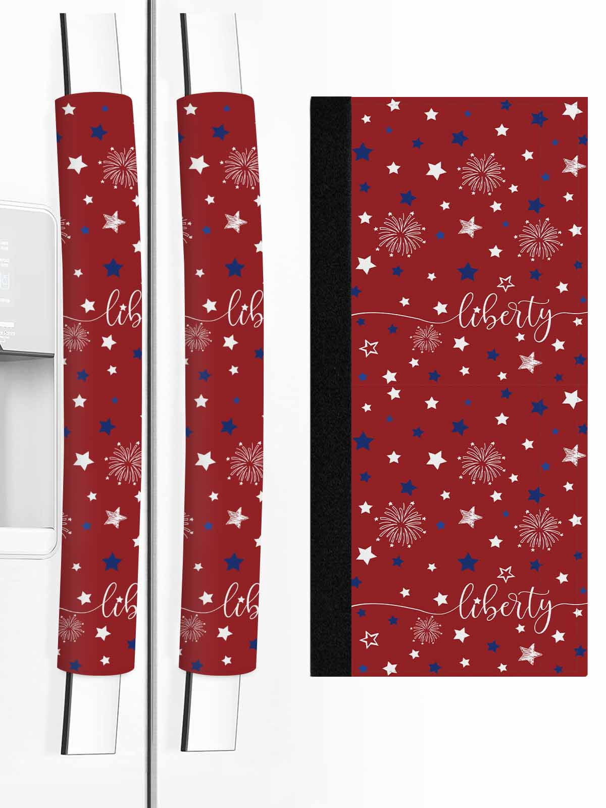 2 PCS Refrigerator Door Handle Covers, Independence Day Adjustable ...