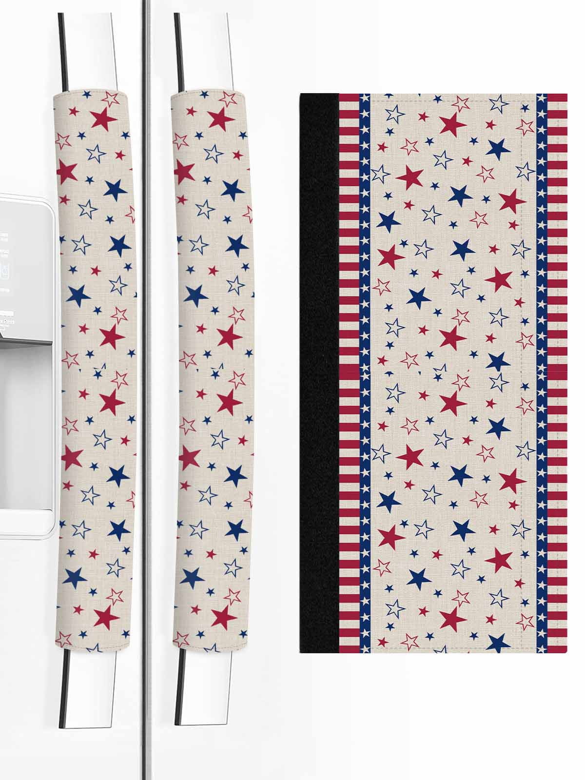 2 PCS Refrigerator Door Handle Covers, Independence Day Adjustable ...