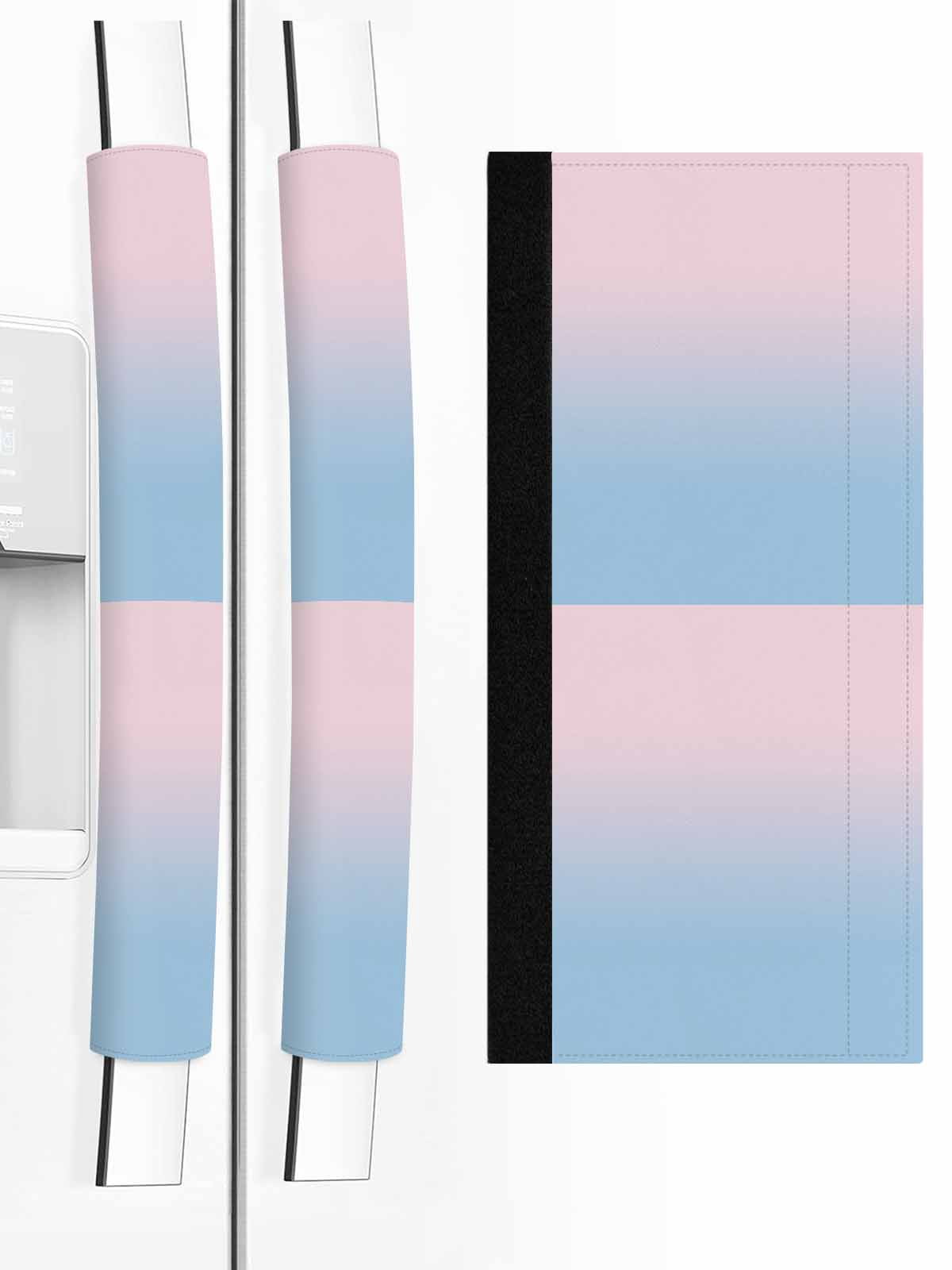 2 PCS Refrigerator Door Handle Covers, Minimalist Pink Adjustable ...