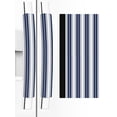 2 PCS Refrigerator Door Handle Covers, Navy Blue Striped Adjustable ...