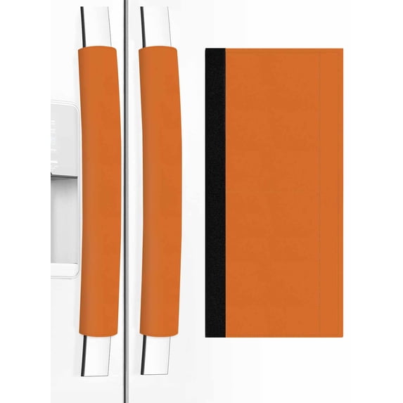 2 PCS Refrigerator Door Handle Covers, Orange Adjustable Kitchen ...