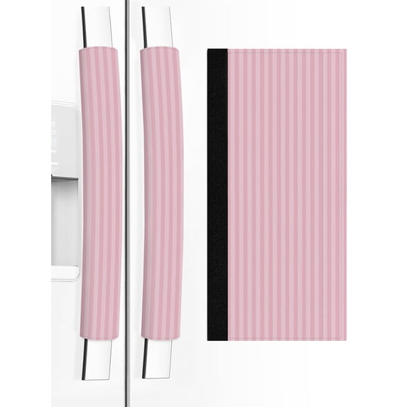 2 PCS Refrigerator Door Handle Covers, Pink Stripes Adjustable Kitchen ...