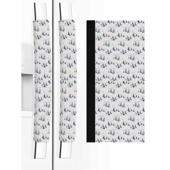 2 PCS Refrigerator Door Handle Covers, Sailboats Adjustable Kitchen ...