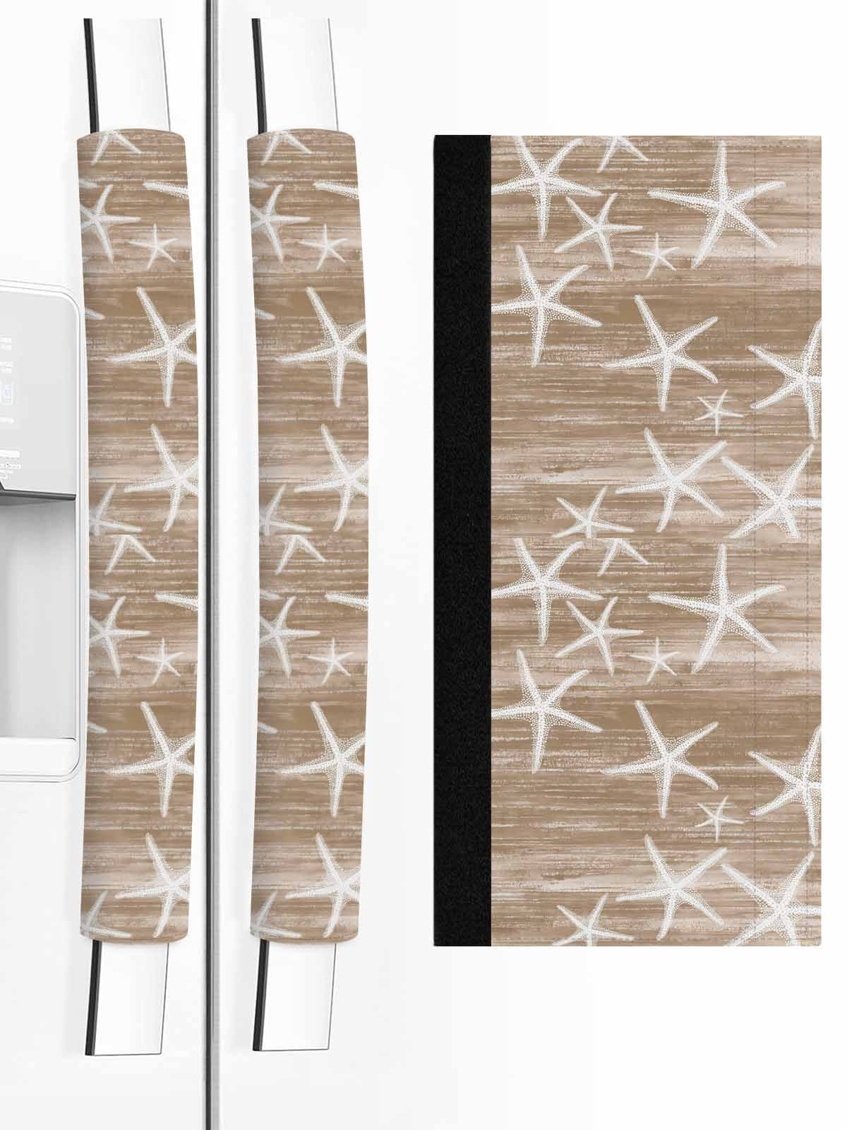 2 PCS Refrigerator Door Handle Covers, Sea Stars Adjustable Kitchen ...