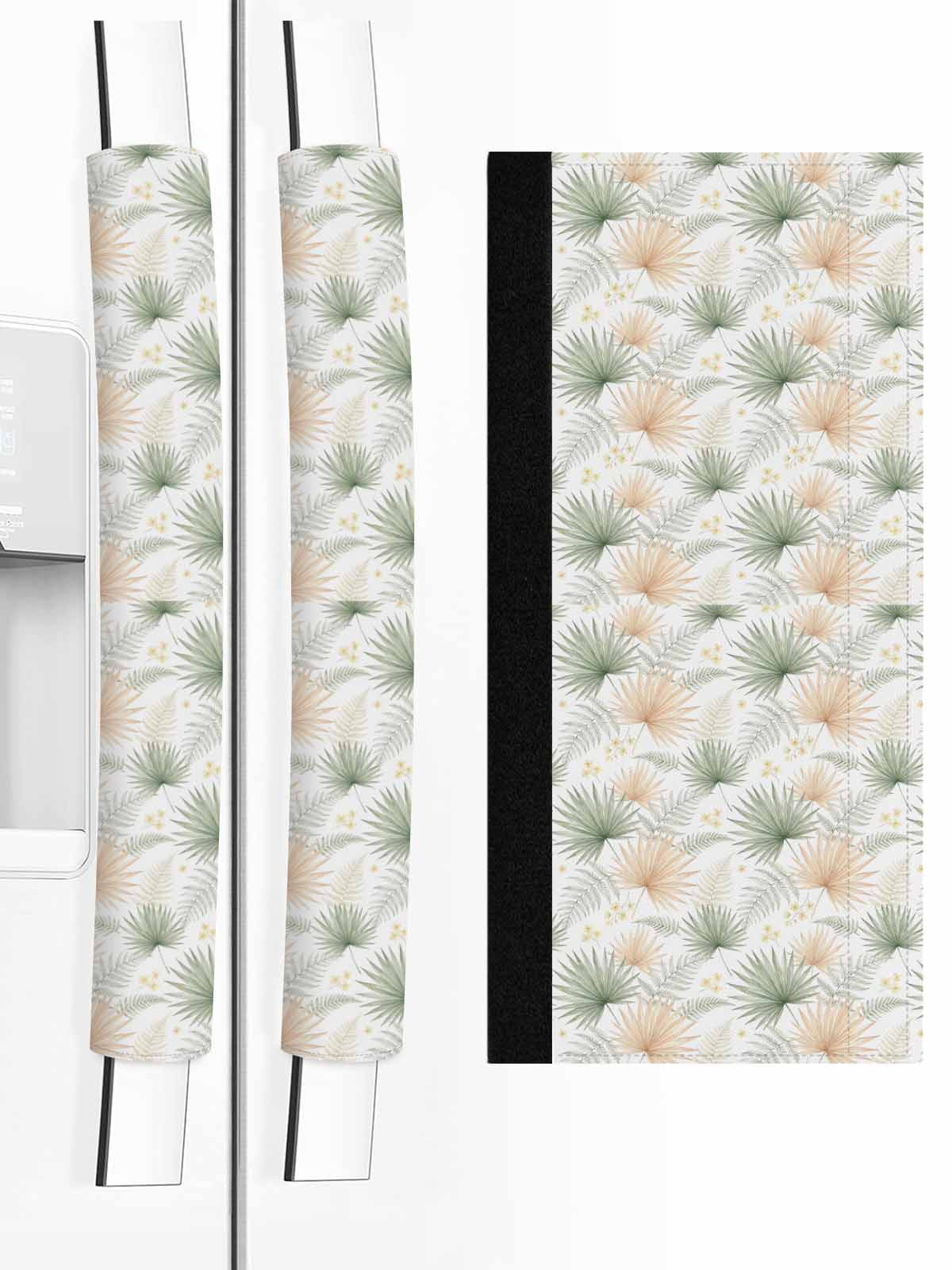 2 PCS Refrigerator Door Handle Covers, Summer Botanical Adjustable ...