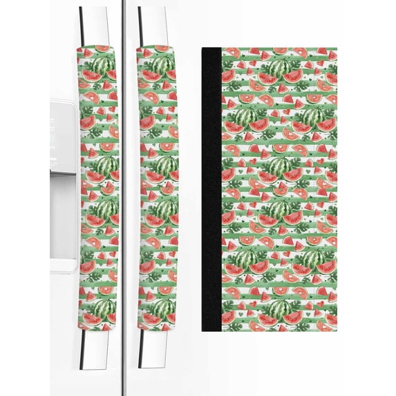 2 PCS Refrigerator Door Handle Covers, Summer Fruit Adjustable Kitchen ...
