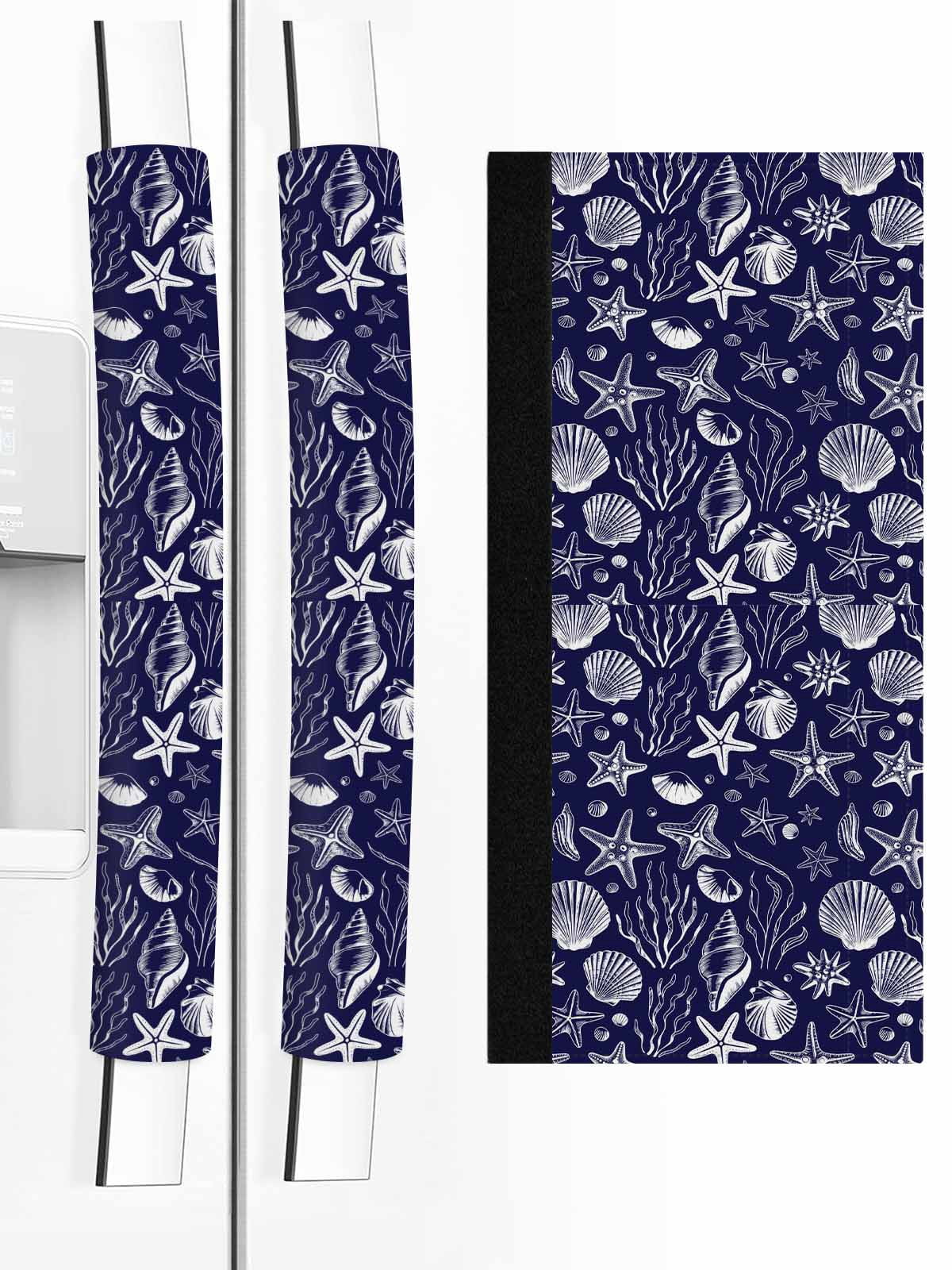 2 PCS Refrigerator Door Handle Covers, Summer Marine Life Adjustable ...