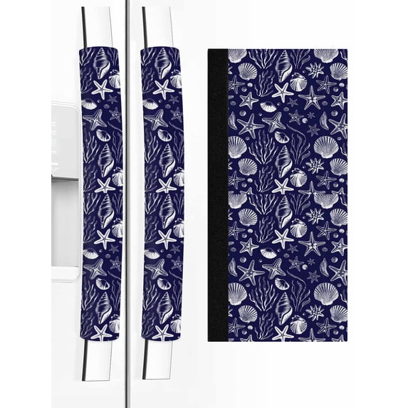 2 PCS Refrigerator Door Handle Covers, Summer Marine Life Adjustable ...