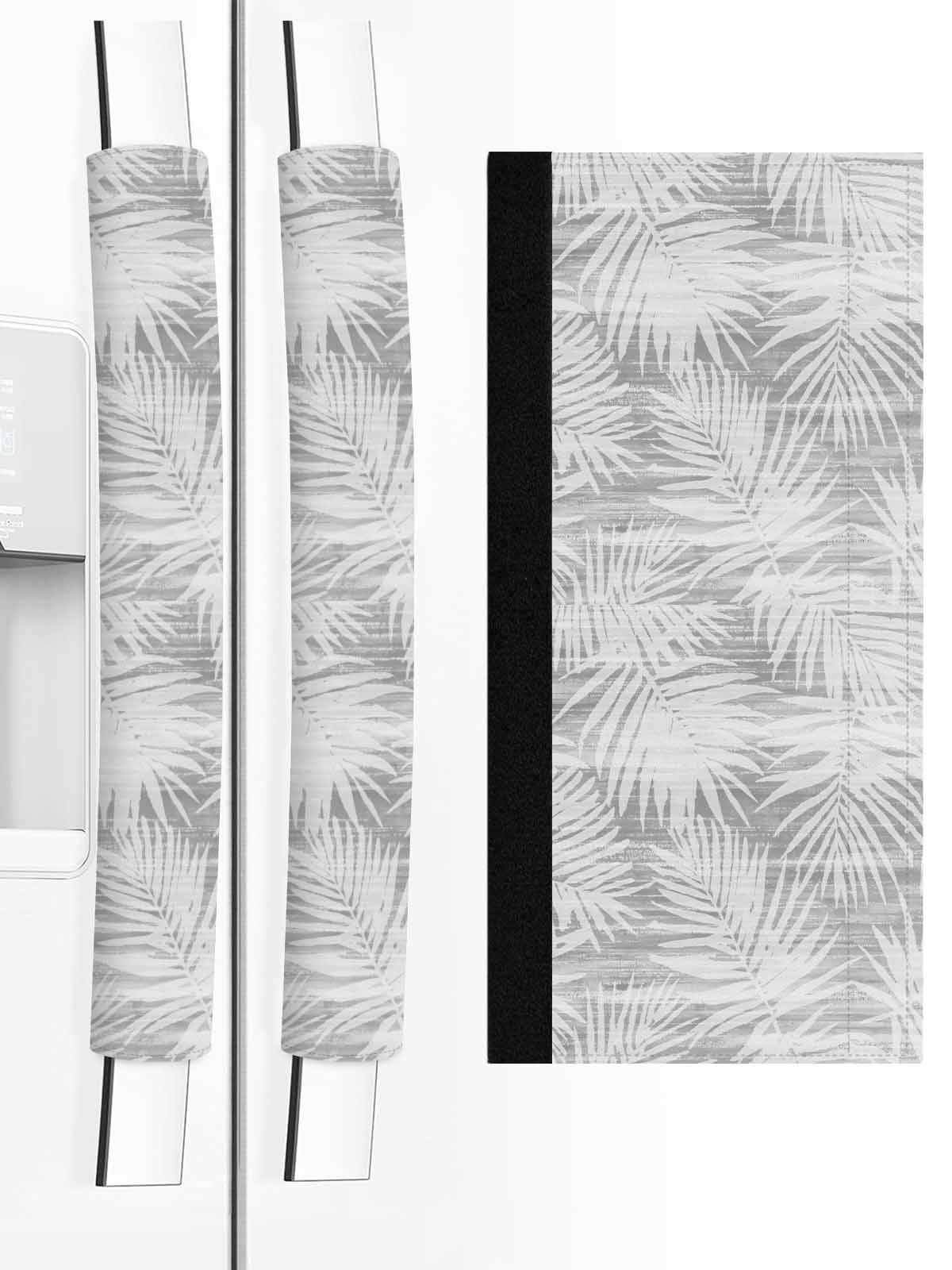 2 PCS Refrigerator Door Handle Covers, Tropical Palm Leaves Adjustable ...