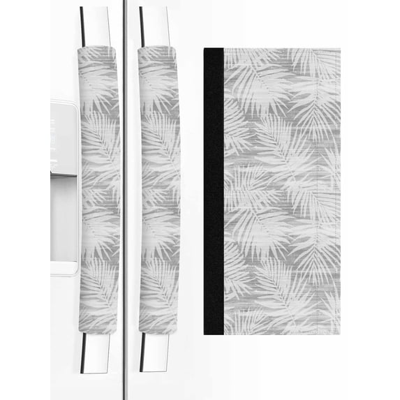 2 PCS Refrigerator Door Handle Covers, Tropical Palm Leaves Adjustable ...