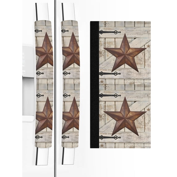2 PCS Refrigerator Door Handle Covers, Village Stars Adjustable Kitchen ...