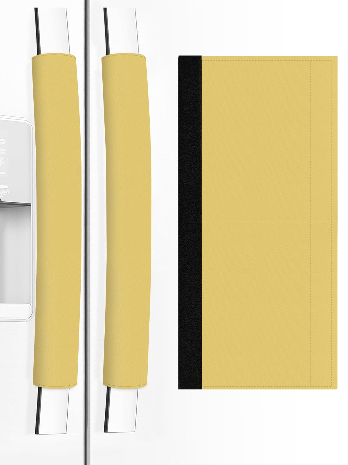 2 PCS Refrigerator Door Handle Covers, Yellow Adjustable Kitchen ...