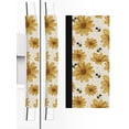 2 PCS Refrigerator Door Handle Covers, Yellow Floral Adjustable Kitchen ...