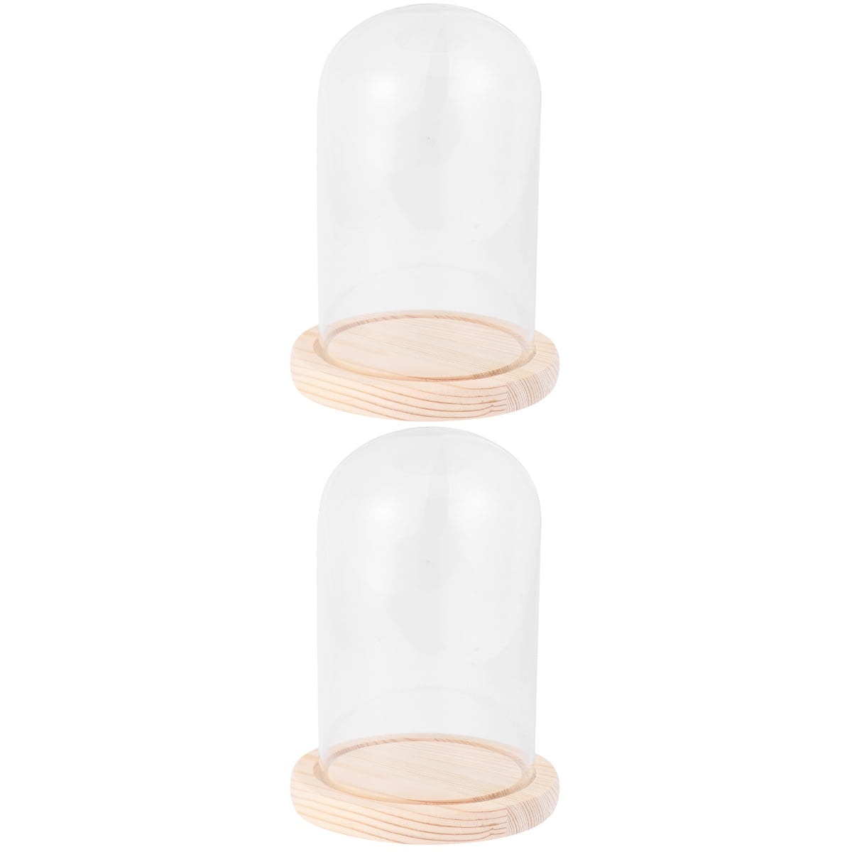 2 PCS Replacement Glass Dome Tiara Clear Observe Design Baby 9X15CM ...