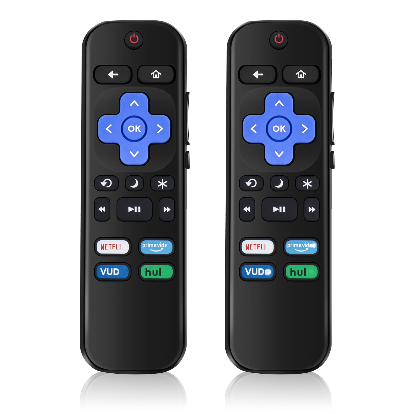 Tendodo Replacement Remote Control for Roku TVs, 2 Pack Infrared ...