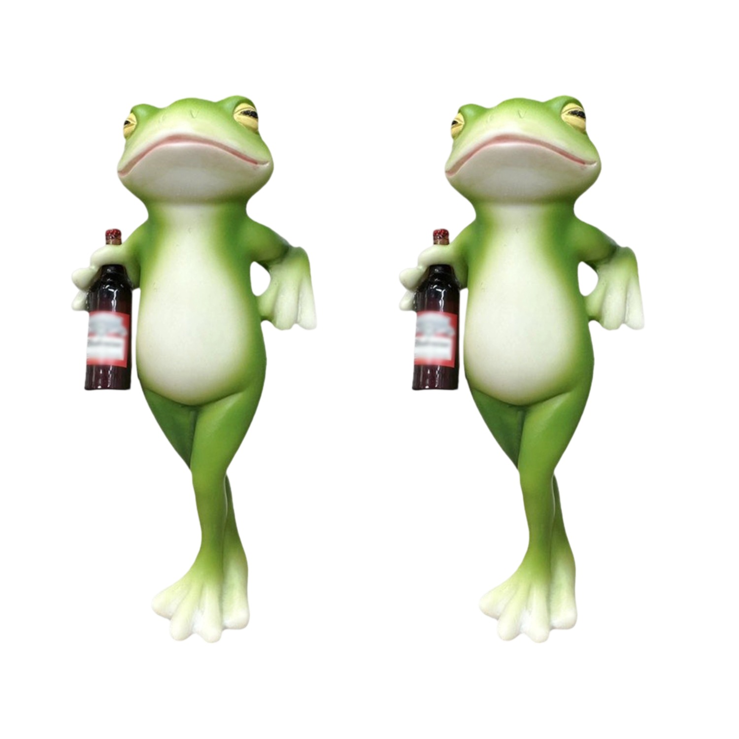 2 PCS Resin Hanging Frog Clearance, Funny Drinking Frog, Statue Resin ...