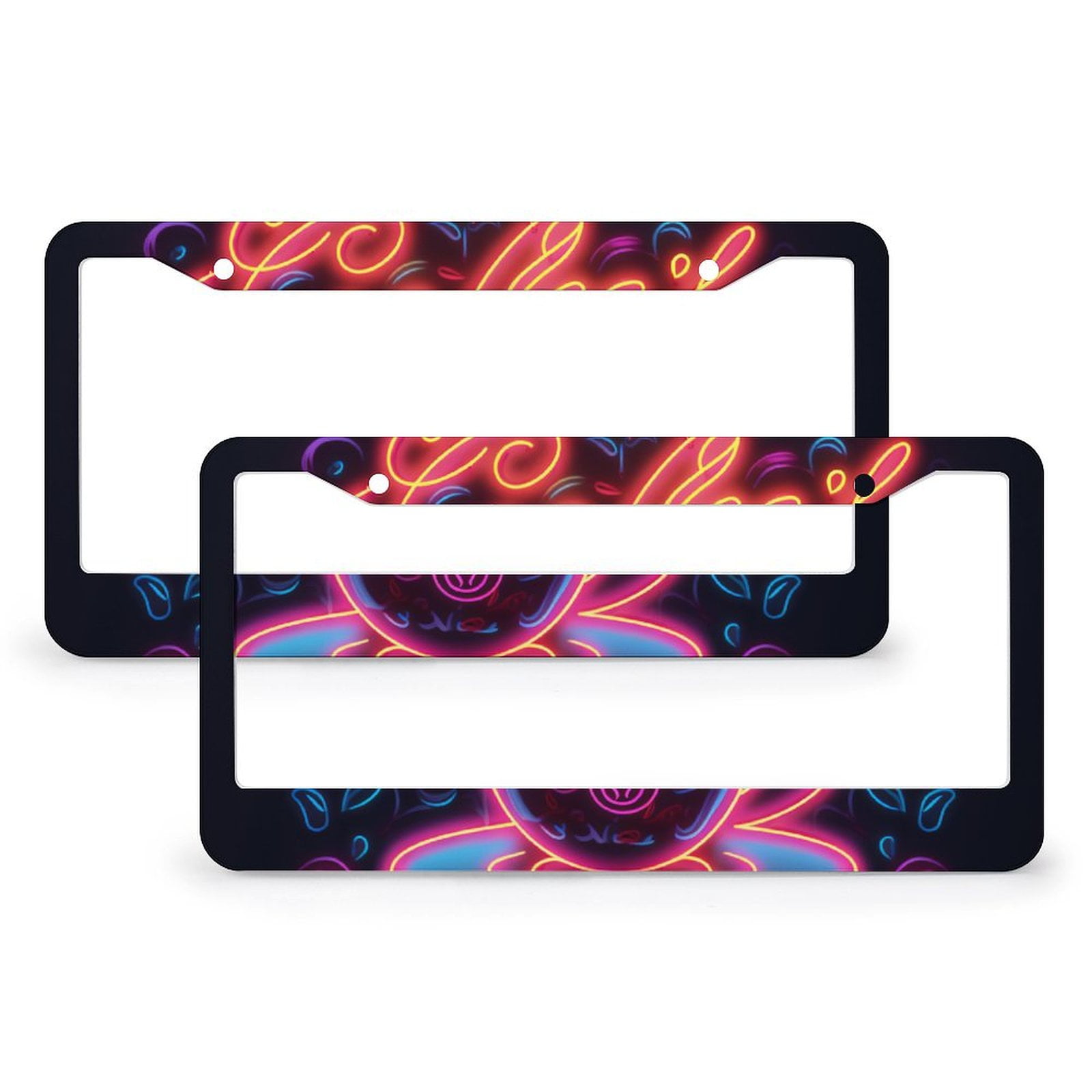 2 PCS Retro Neon Sign Coffee Cafe License Plate Frame Coffee Lover ...