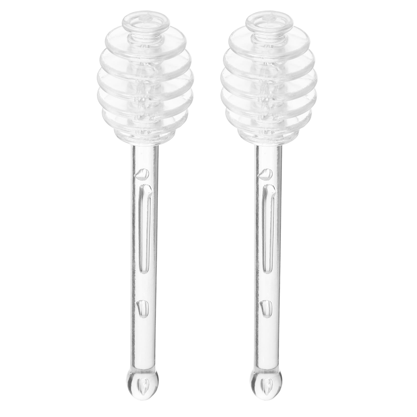 2 PCS Reusable Honey Spoon Honeycomb Sticks for Treats Transparent ...