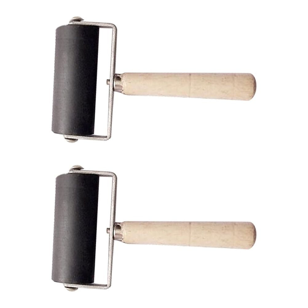 2 PCS Roller for Crafting Crafts Stamp Pad Glue Woodworking Black ...