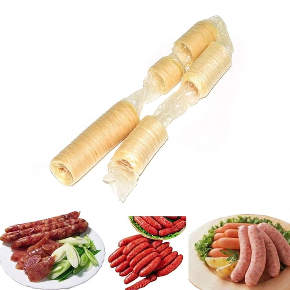 2 PCS Sausage Casings, Collagens Casings For Italian Sausage Maker ...