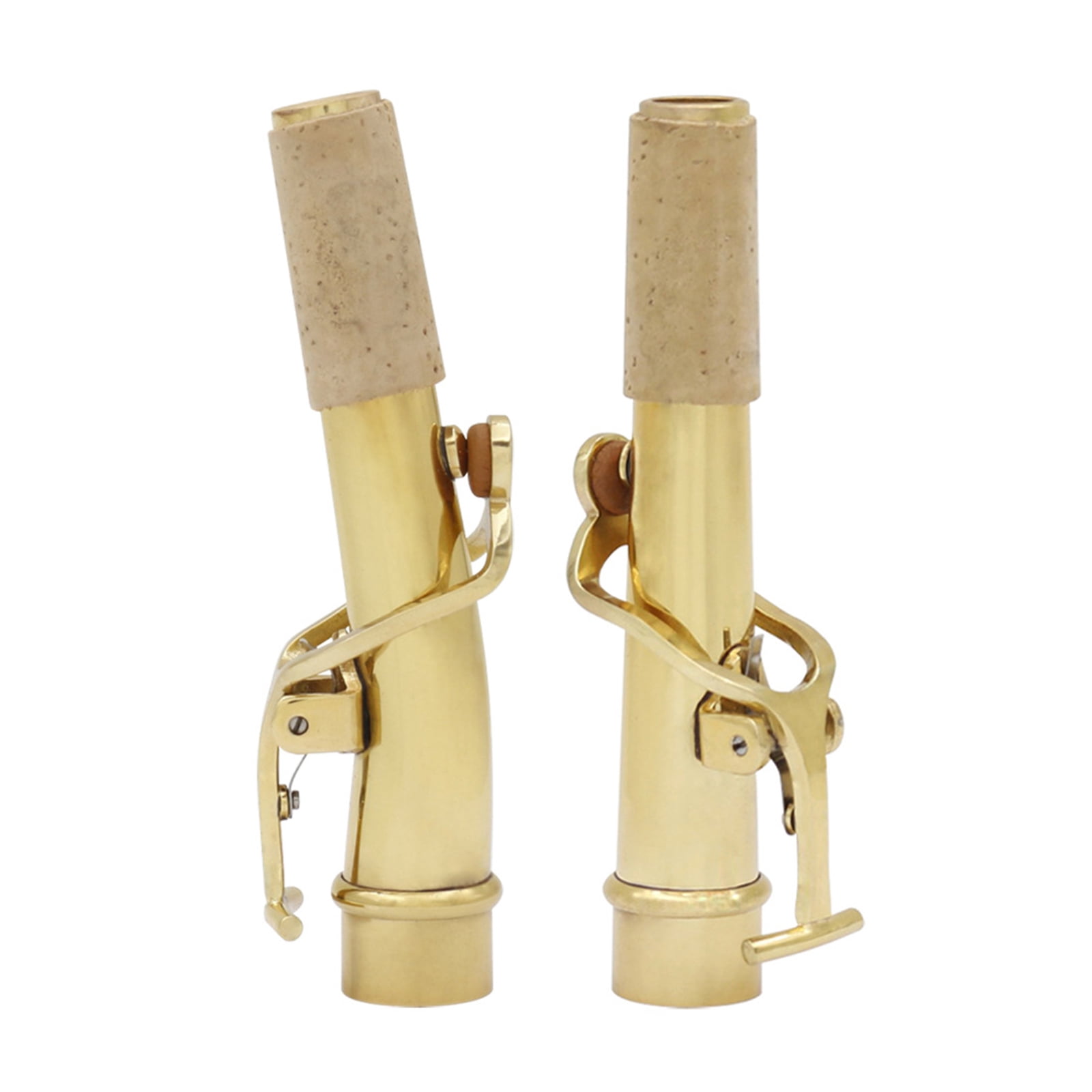 2 PCS Saxophone Neck Brass Mouthpiece Metal Sax Curved Necks and ...