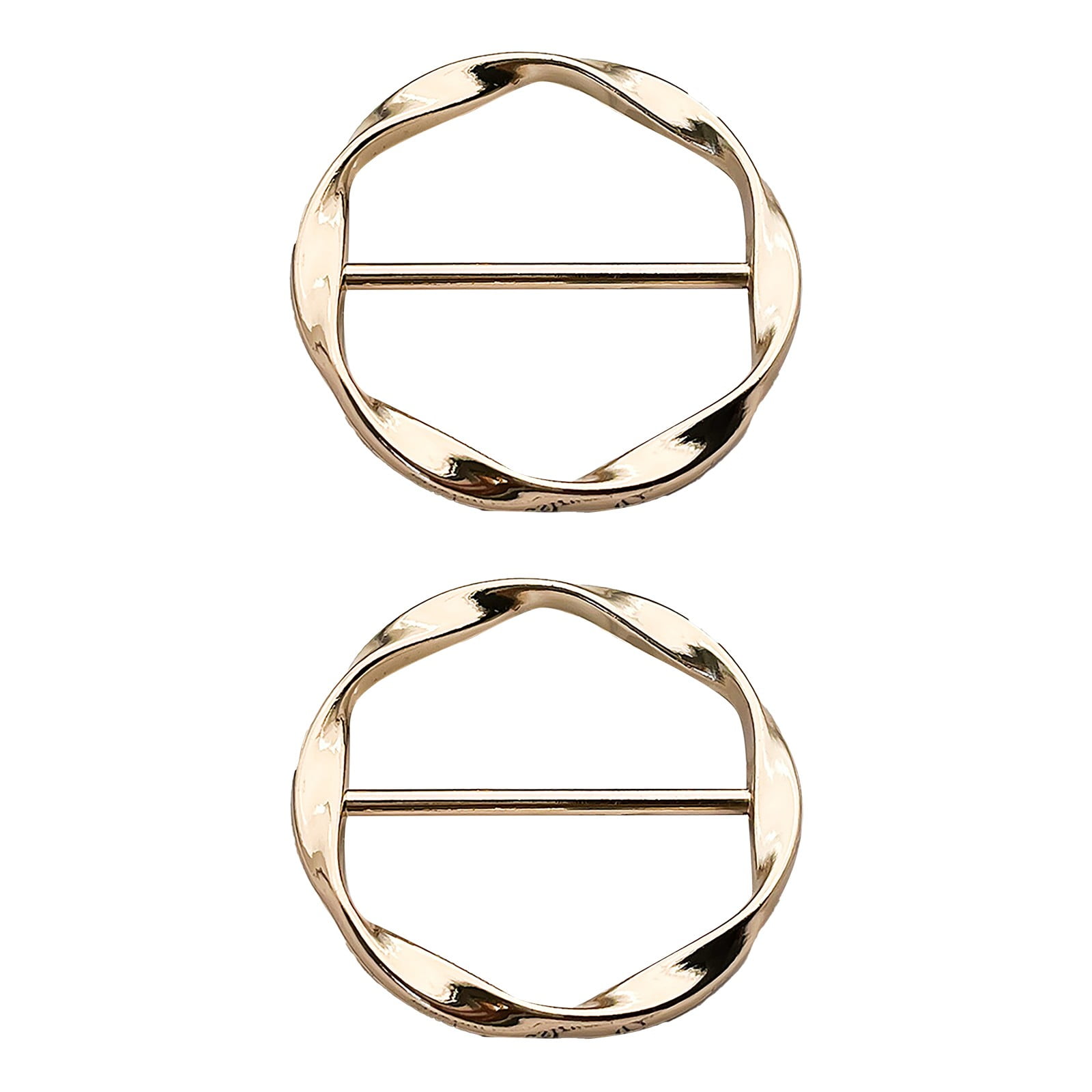 2 PCS Scarf Ring Clips for Women, Fashion Round Circle Clip Buckle ...