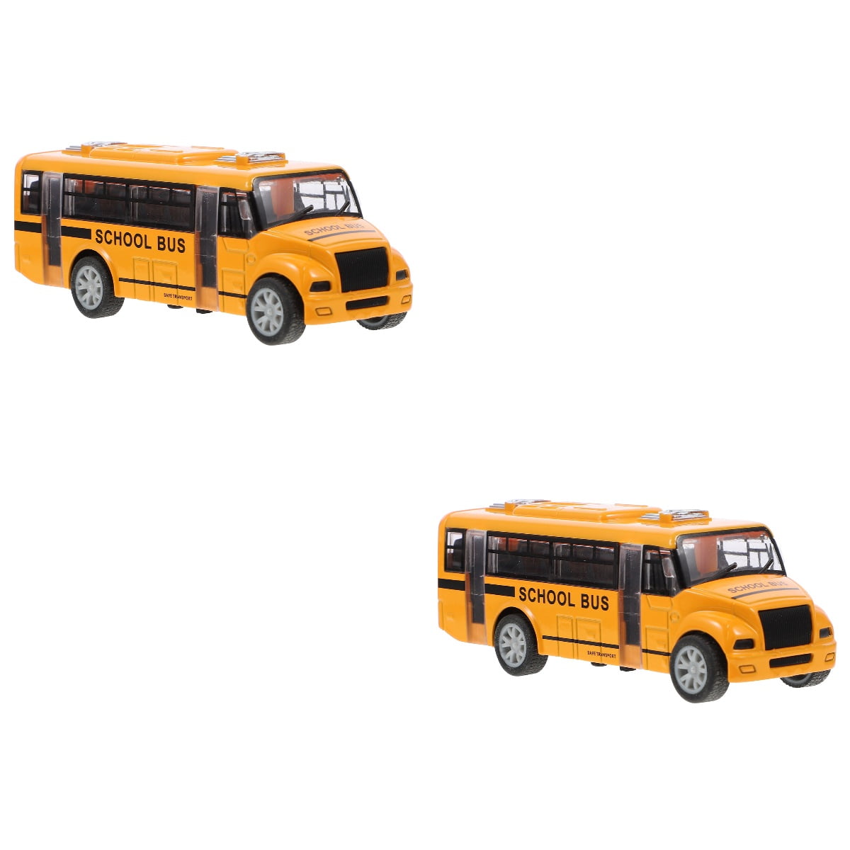 2 Pieces School Bus Model Buses to Scale Realistic Appearance Toy ...