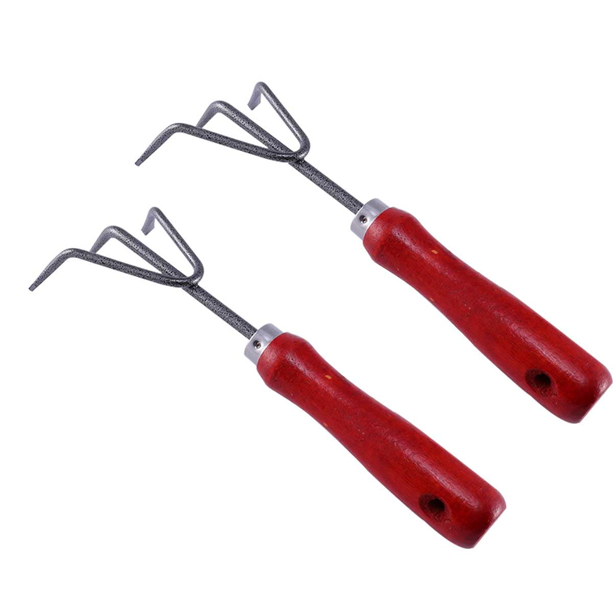 2 PCS Scoops Trident Rake Three-Claw Rake Lightweight Garden Tool 25 ...