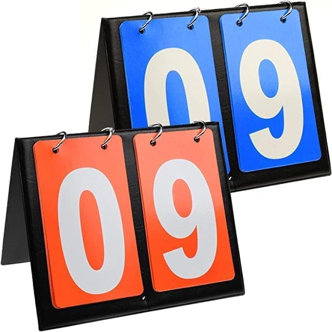 2 PCS Scoreboard Flipper, 2 Digit Tabletop Score Board, Portable ...