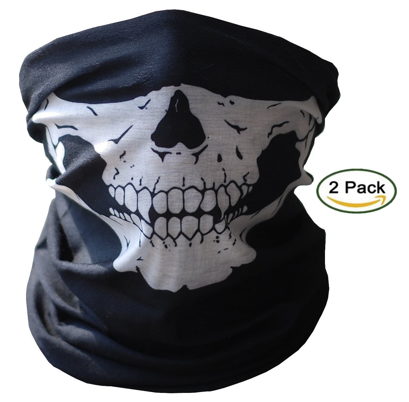 2 PCS Seamless Skull Face Mask - Skeleton Tube Face Mask - 2 Pack ...