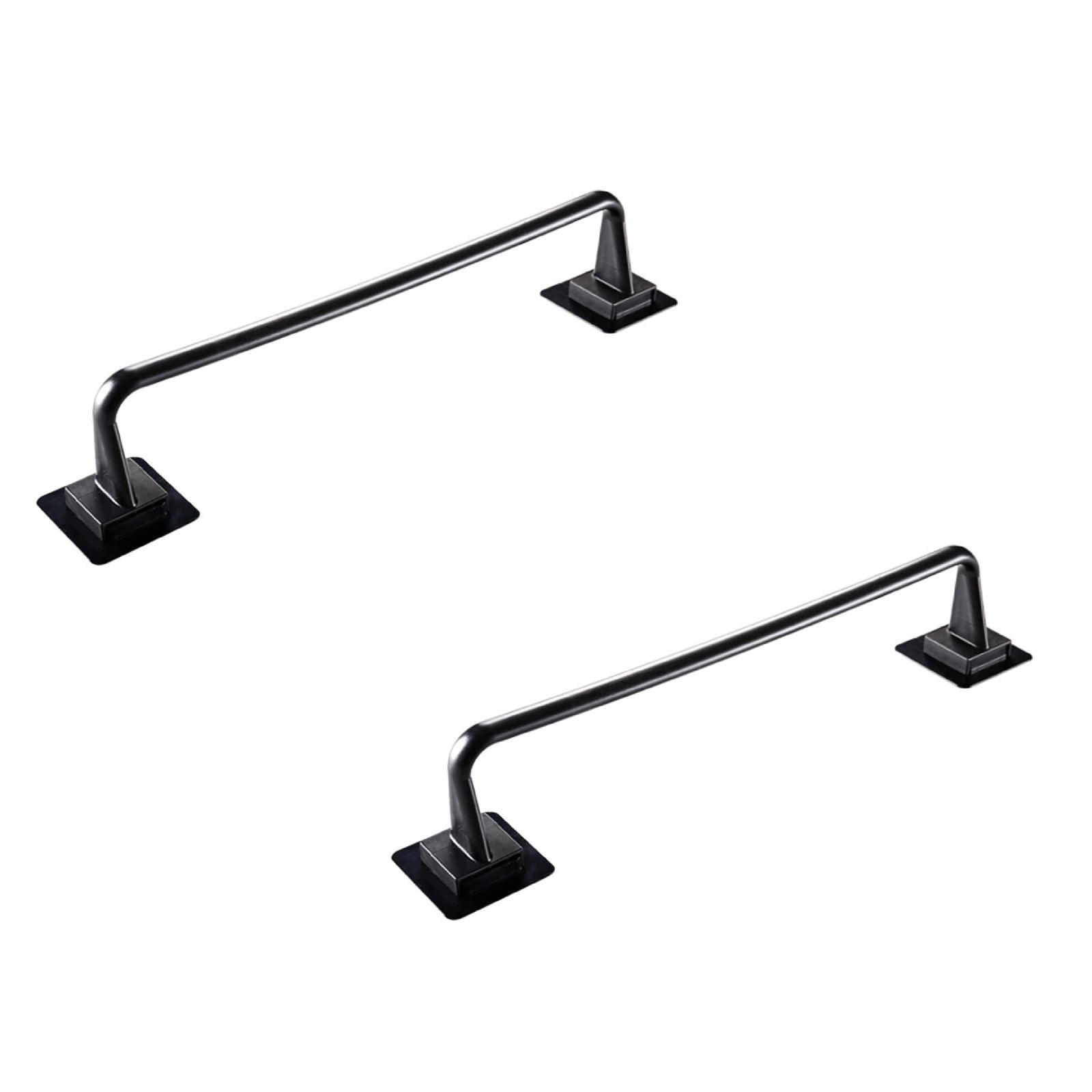 2 PCS Self Adhesive Towel Rod Bar Wall Bath Towel Holder Rail Rack For ...
