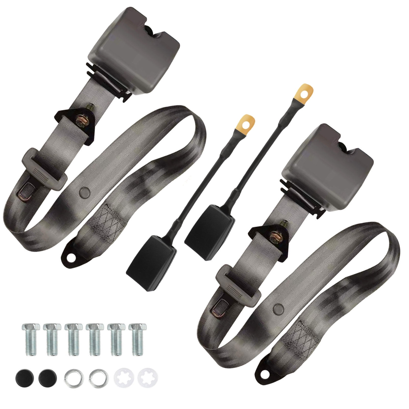 2 PCS/Set Universal Adjustable Retractable Seat Belts, Safety Belt Lap ...